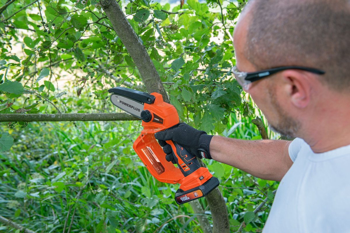 Powerplus POWDPG7572 mini-kettingzaag - 20 V - 100 mm | bol