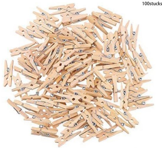 TOVBMUP Mini wasknijpers - Duurzaam hout - 25 mm kleine houten ...