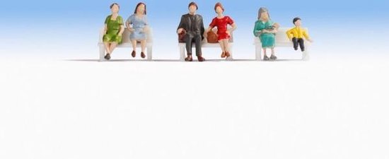 NOCH 18131 H0 Zittende mensen figuren Geverfd, Zittend | bol
