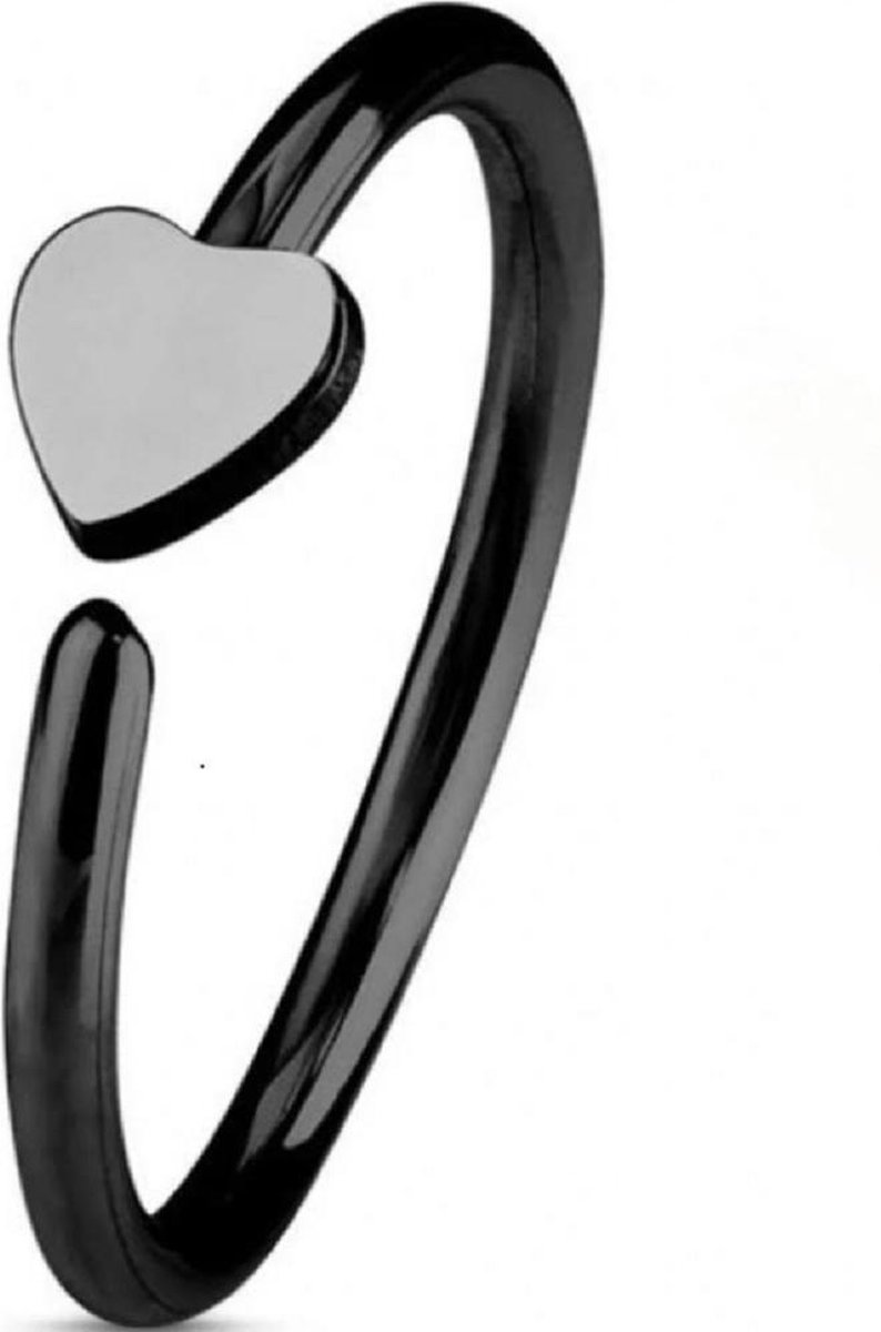 Zwart- Neus- Oor- Piercing- Hartje-Charme Bijoux | bol.com
