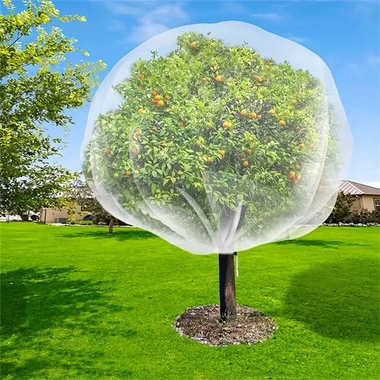 Groot fruitboomnet van 3x3 meter met ritssluiting en trekkoord ...
