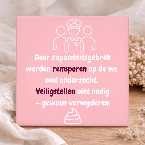 Printazzy - Tegeltje met Tekst - Remsporen Op De Wc - Toilet Humor ...