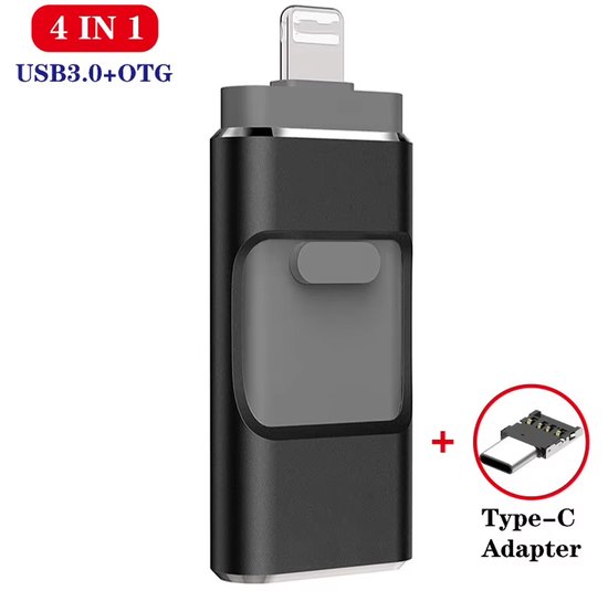 4-in-1 USB Flash Drive 512GB USB 3.0 Geheugenstick – Externe Opslag ...