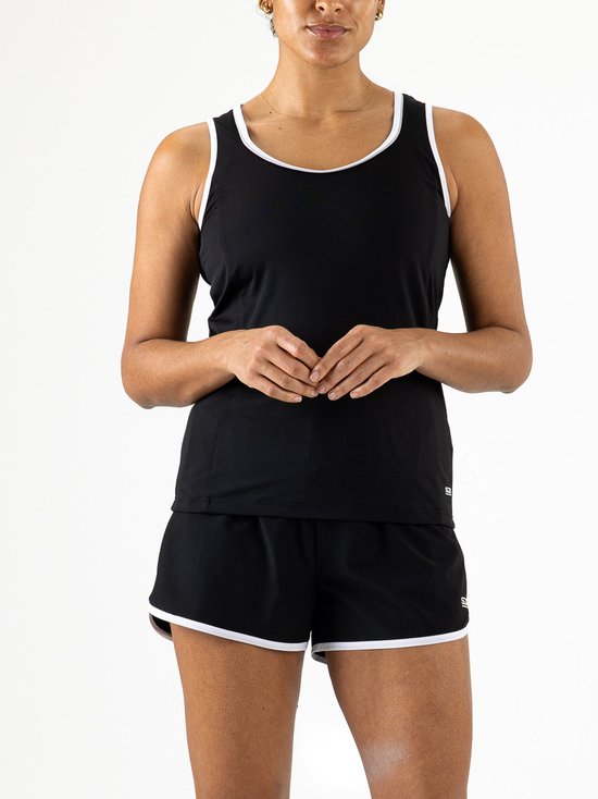 Sjeng Sports AMIRO Sporttop Dames Zwart Wit - Multistretch en ...