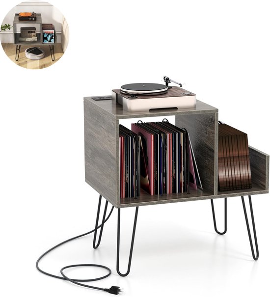 Platenspelermeubel - LP-kast - Platenspelerkast - Draaitafelstandaard ...