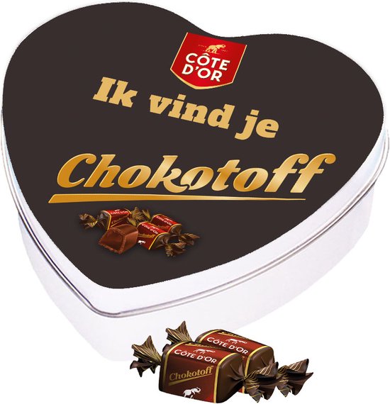 Côte d'Or Chokotoff geschenkdoos hartje "Ik vind je Chokotoff!" - tofee ...