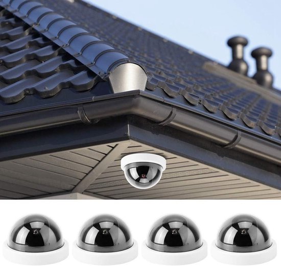 Gesimuleerde dom camera met knipperende RODE LED-lampjes voor buiten ...