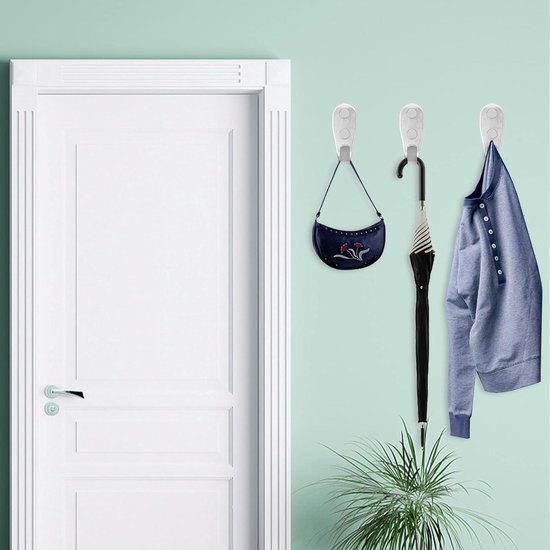 Mrs. Jones 6 stuks Heavy Duty Wandmontage Haken Rvs Metalen Haak Enkele ...