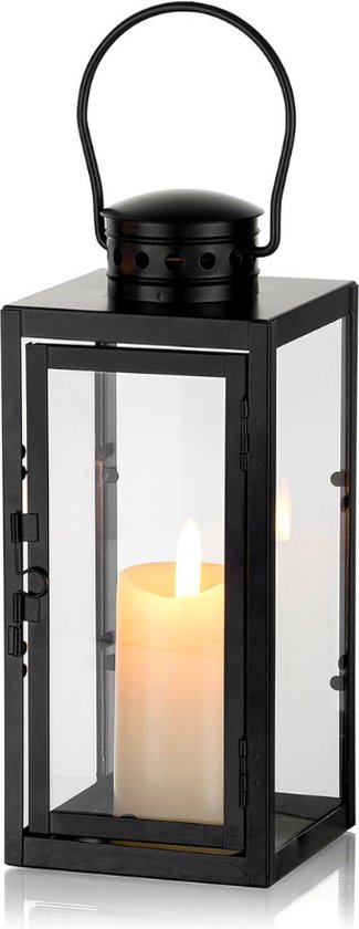 Kaars Lantaarn Buiten Zwart 24cm Hoge Tuinkaars Lantaarns Binnen ...