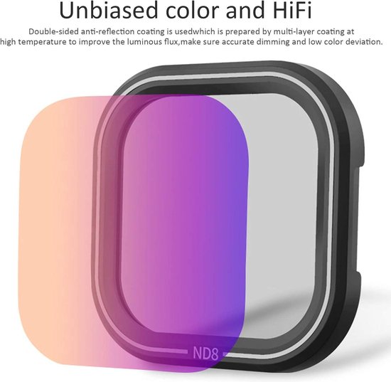 ND-filterset voor GoPro Hero9 - ND 8/16/32 Neutral Density-filterset | bol
