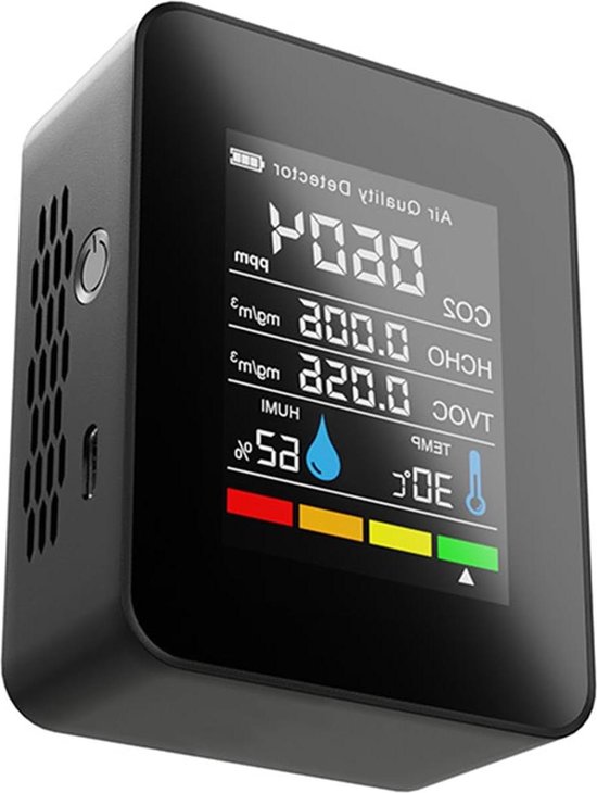 5-in-1 Luchtkwaliteit Tester Draagbare CO2 Meter - Meet... | bol