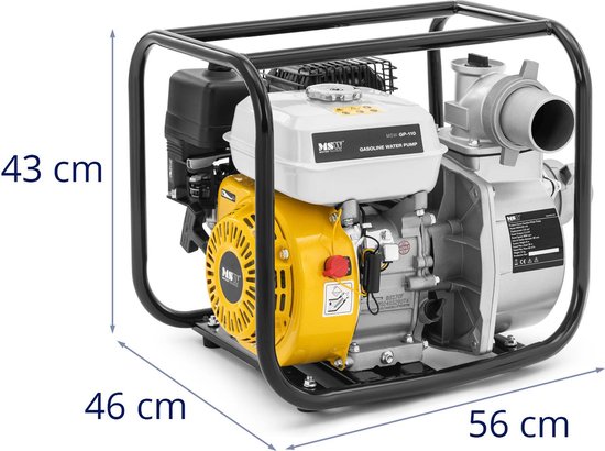 MSW - Benzine waterpomp / vuilwaterpomp - 7 pk - 3600 tpm - 60 m³/u | bol