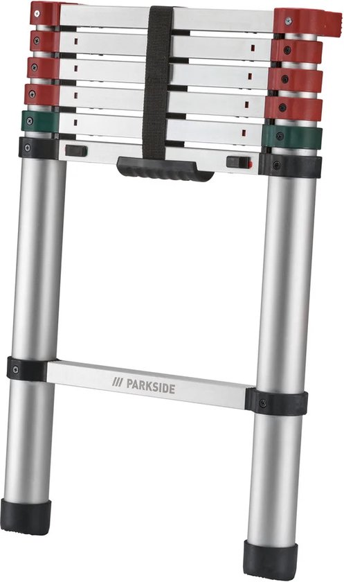 PARKSIDE Telescopische Uitschuifladder - 200 cm - 7 treden - Soft-close ...