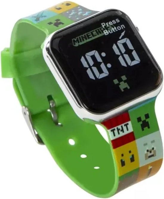 Disney LED Watch Minecraft - Kinderhorloge Met LED Display Voor Datum ...