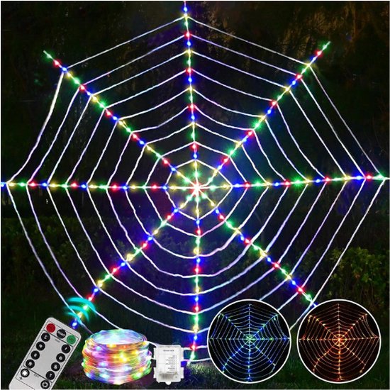Kleurrijk Rond Spinnenweb - Unieke Halloween Decoratie Voor Een ...