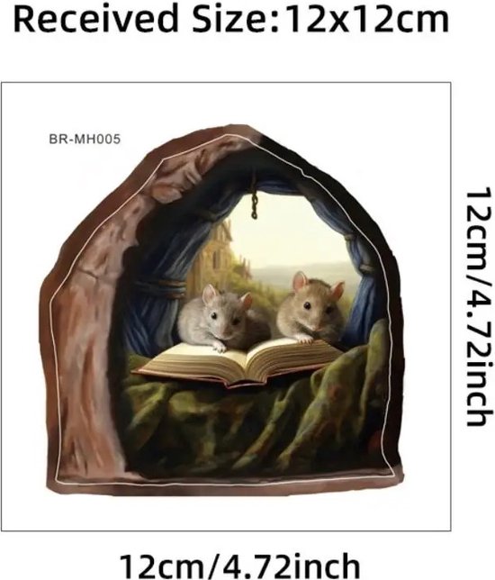 Muursticker - Plintsticker - Lezende Muizen - Kinderkamer - Schattige ...