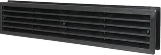 Deurrooster 450x92 mm zwart - VR459M | bol