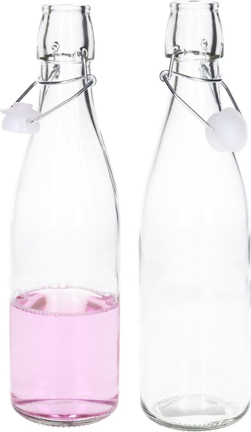 Alessandro Beugelfles/weckfles - 2x - glas - transparant - luchtdicht ...