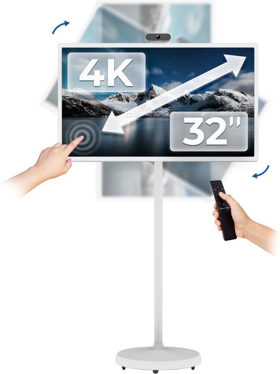Televisie 32 Inch Smart TV-Monitor - Draagbare Monitor - Touchscreen ...