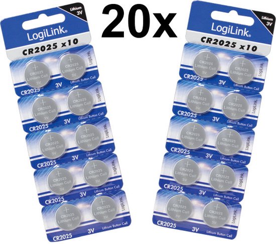 Lithium CR2025 - batterijen CR2025 - 3V knoopcel batterij - 20 stuks | bol
