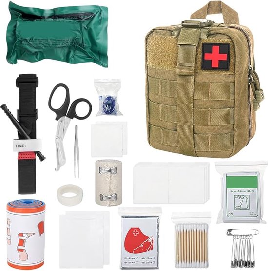 Noodpakket - EHBO-set, 46-delig, EHBO-Tas set, tactische First Aid ...
