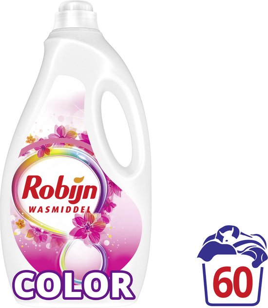 Robijn Color Pink Sensation Liquid 3L - Lessive - 60 lavages | bol