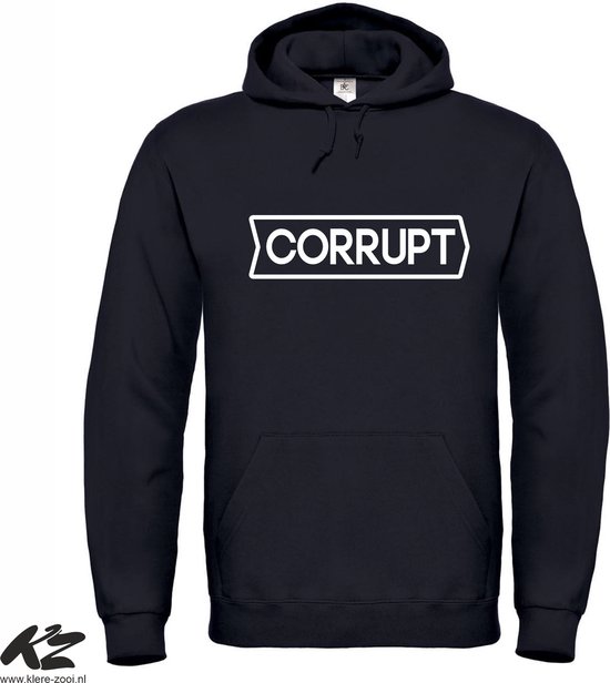 Corrupt - Kids Hoodie - 152 (12/13 jaar) - Zwart | bol