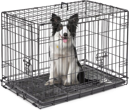 ADSafety Hondenbench Opvouwbaar L – Bench Hond incl. Hondenkussen ...