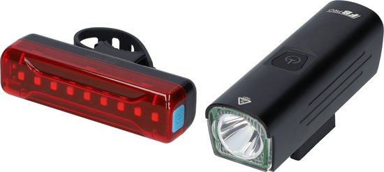Fietslamp LED met achterlicht - Voorlamp en achterlamp - Fietslicht ...