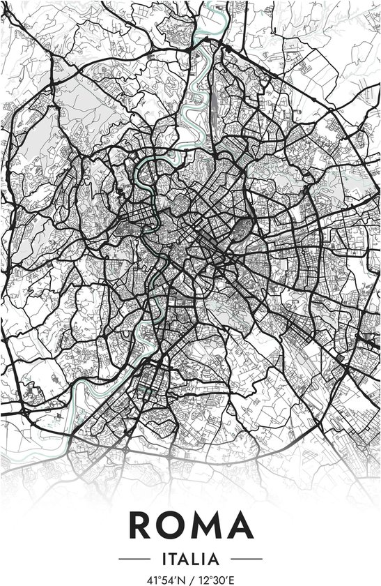 Rome Poster | Italie Poster | Blauw Poster | Stad Poster | Kaart Poster ...