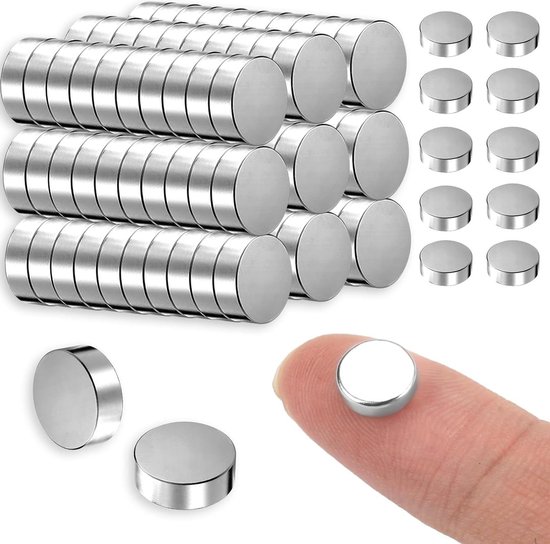 100 stuks mini-magneten - sterk - 8 mm x 3 mm - kleine magneten - extra ...