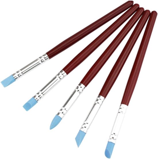 Modelleer pen siliconen (set van 5) voor Fondant | Rolfondant | bakken ...