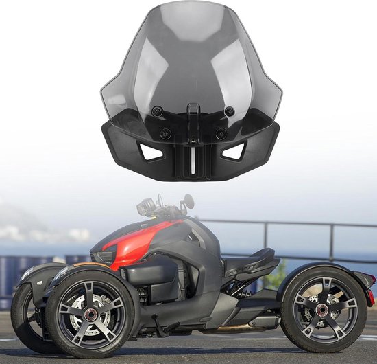Adventure Adjustable Ventilated Front Wind Deflector Clear Windshield ...