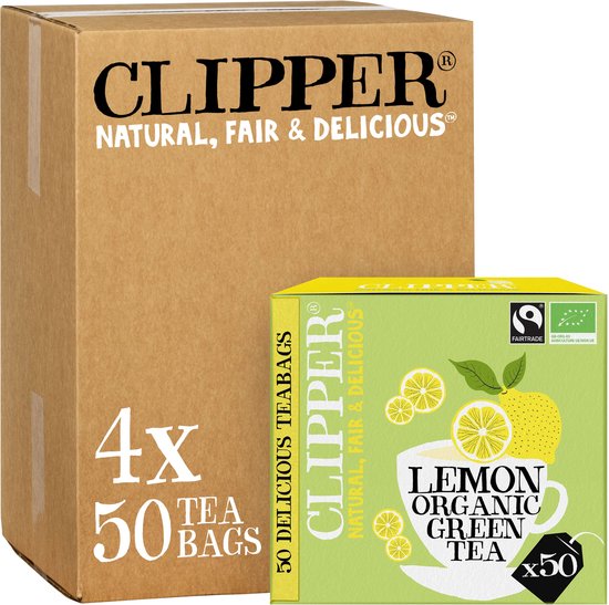 Clipper - Biologische thee - Green Tea Lemon - 4x 50 theezakjes | bol