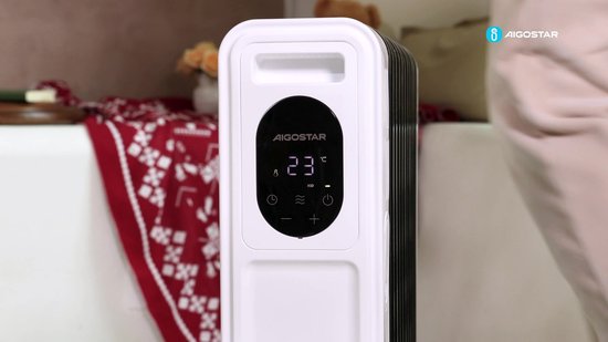 Aigostar Cozy Olieradiator - 2300W, 11 ribben, elektrische verwarming ...
