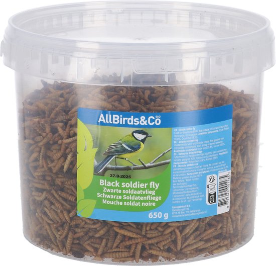 Allbirds&Co Black Soldier Fly In Emmer - Tuinvogelvoer - 650 g | bol