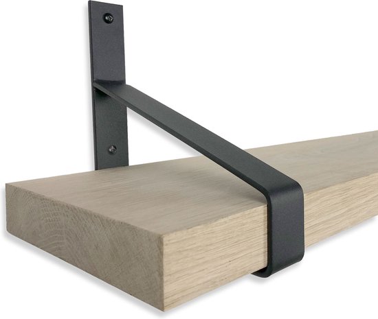 Metalen plankdragers zwart WoodBrothers 1 - 25 cm 2 stuks - Plankdrager ...