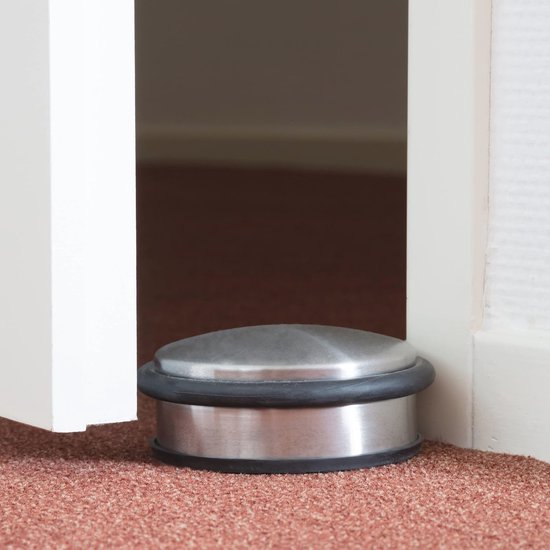 Set van 3 Deurstoppers van RVS - Zware en Antislip Deurbuffers voor ...