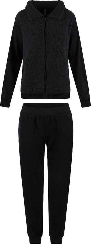 LingaDore - Velvet Fluffy Huispak - maat S - Zwart | bol