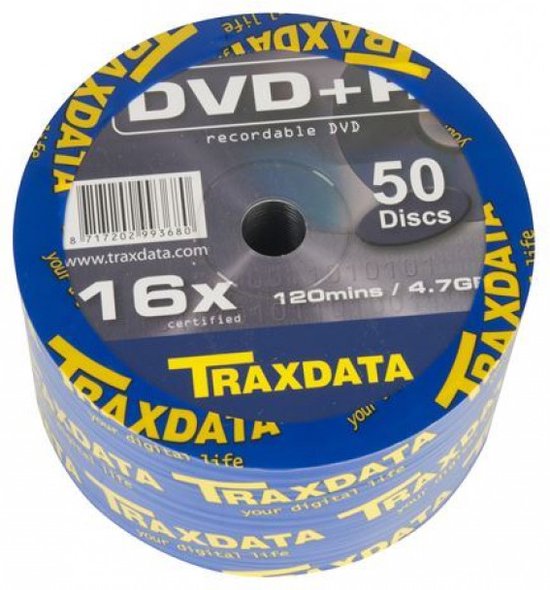 Traxdata - DVD+R - 4,7GB - Speed 16x - Spindle - 50 stuks | bol