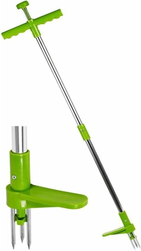 Tuinklauw - Onkruidtrekker - Tuinfrees - 93 cm - Groen/Zilver - 3 ...