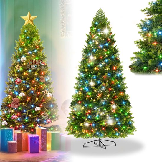 XINZI Premium Artificial Christmas Tree 210 cm with Lighting - Lifelike ...