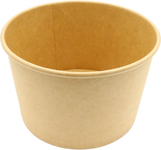 Wegwerp Soepbeker met Deksel - karton/papier - Ø11,5 cm - 500ml - 50 ...