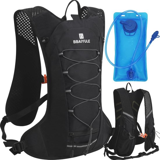 Drinkrugzak met 2 liter drinkzak en 470 ml fles voor wandelen en ...