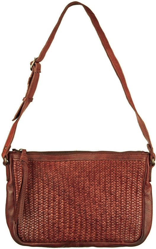 Bull & Hunt-Tas-Crossbody-Schouder tas-Leer-Gewassen leer-Gevlochten ...
