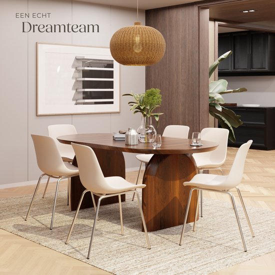 tectake® Mave stoelen - Kunststof eetkamerstoelen in modern design ...