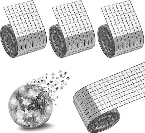 Zelfklevende Spiegelmozaïektegels Discobal - 6400 Stuks - Doe-het-zelf ...