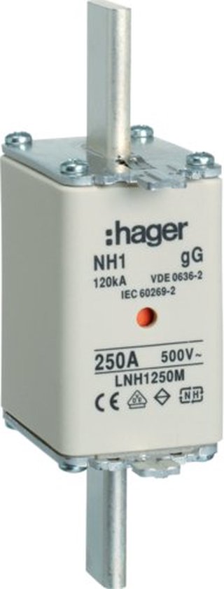 Hager LNH1250M HAG MESPAT.NH1 KTF M 250A 500V per 3 | bol