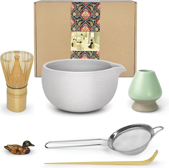 Ceremonie Kit - Kom met Schenktuit, Garde, Theelepel, Poederzeef ...