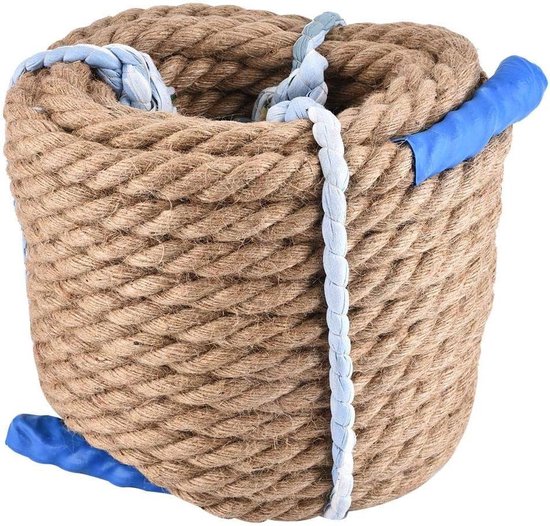 20 m duurzaam natuurlijk jute klimtouw voor touwtrekken wedstrijden ...